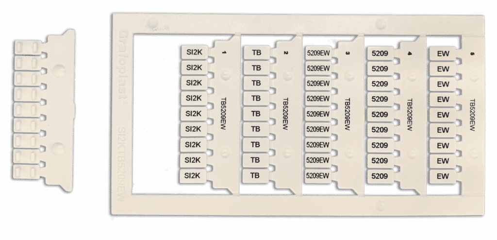 Grafoplast 9mm x 5mm Terminal Block Markers For Phoenix