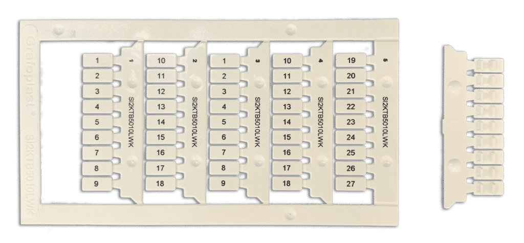 Grafoplast 10mm x 5mm Terminal Block Markers For Weidmuller, Wago and ...