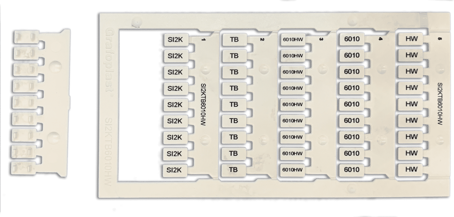9mm x 5mm Terminal Tags For Rockwell Automation and Woertz
