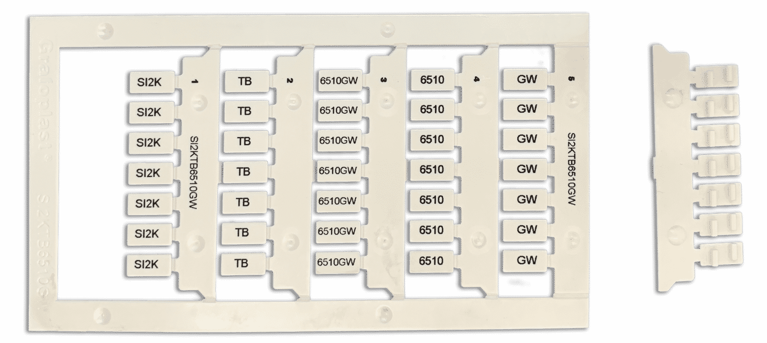 Grafoplast 10mm x 5mm Terminal Block Markers For Siemens