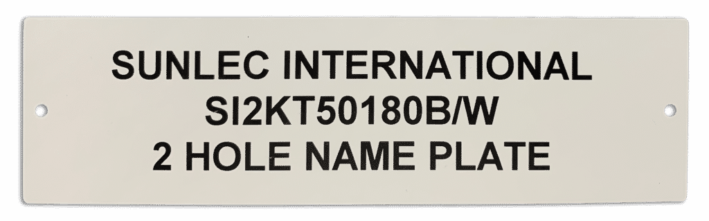 Grafoplast 180mm x 50mm Non Adhesive PMMA Name Plate Tags With 4 Rivet ...